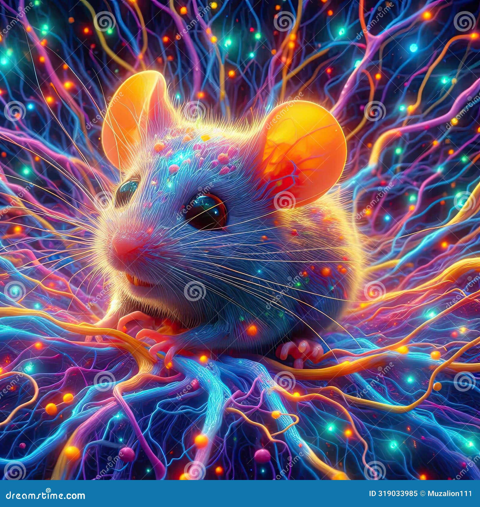 Fragment of a Mouse Cerebral Cortex Stock Image - Image of neuroscience ...