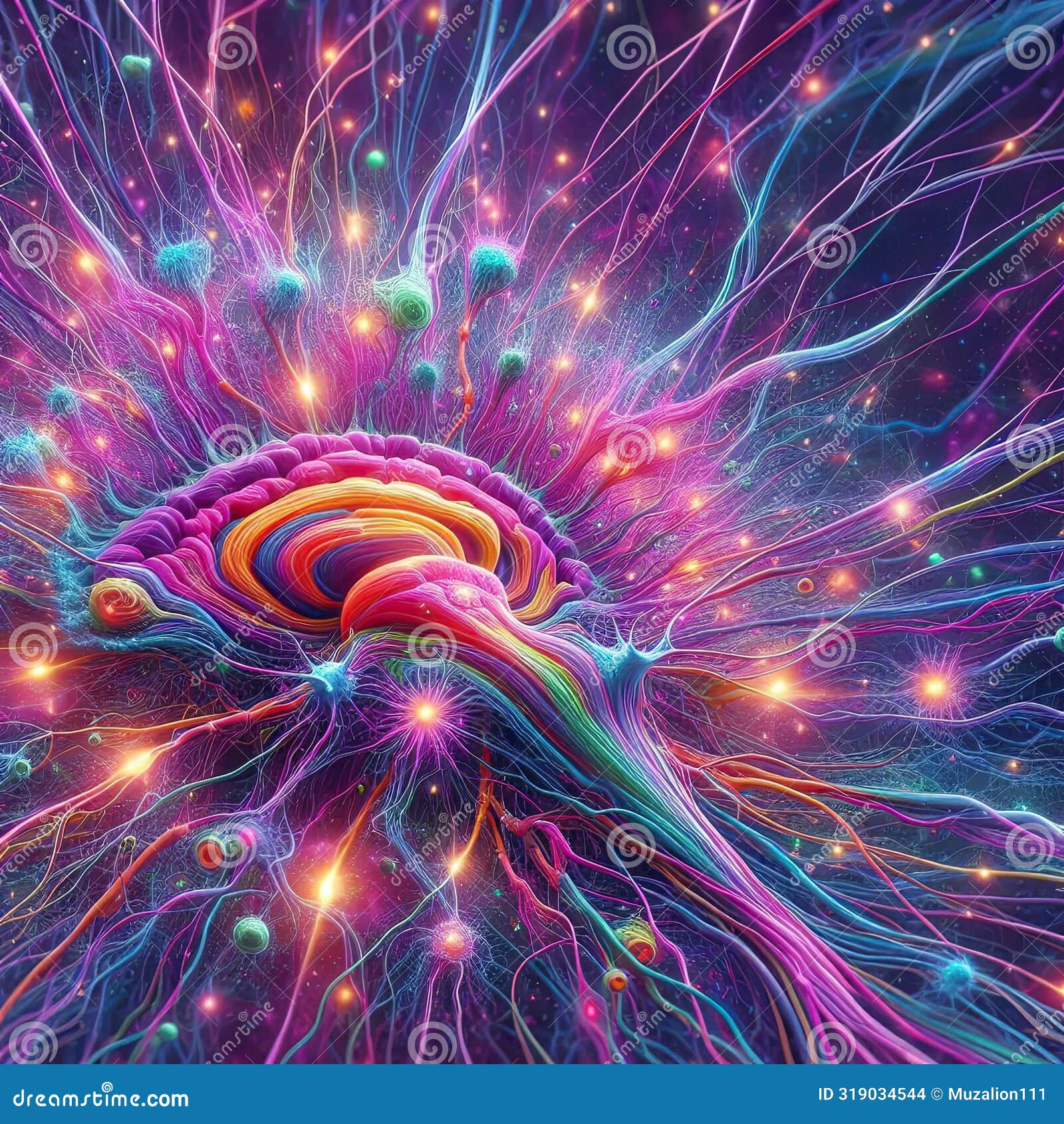 Fragment of a Mouse Cerebral Cortex Stock Photo - Image of science ...