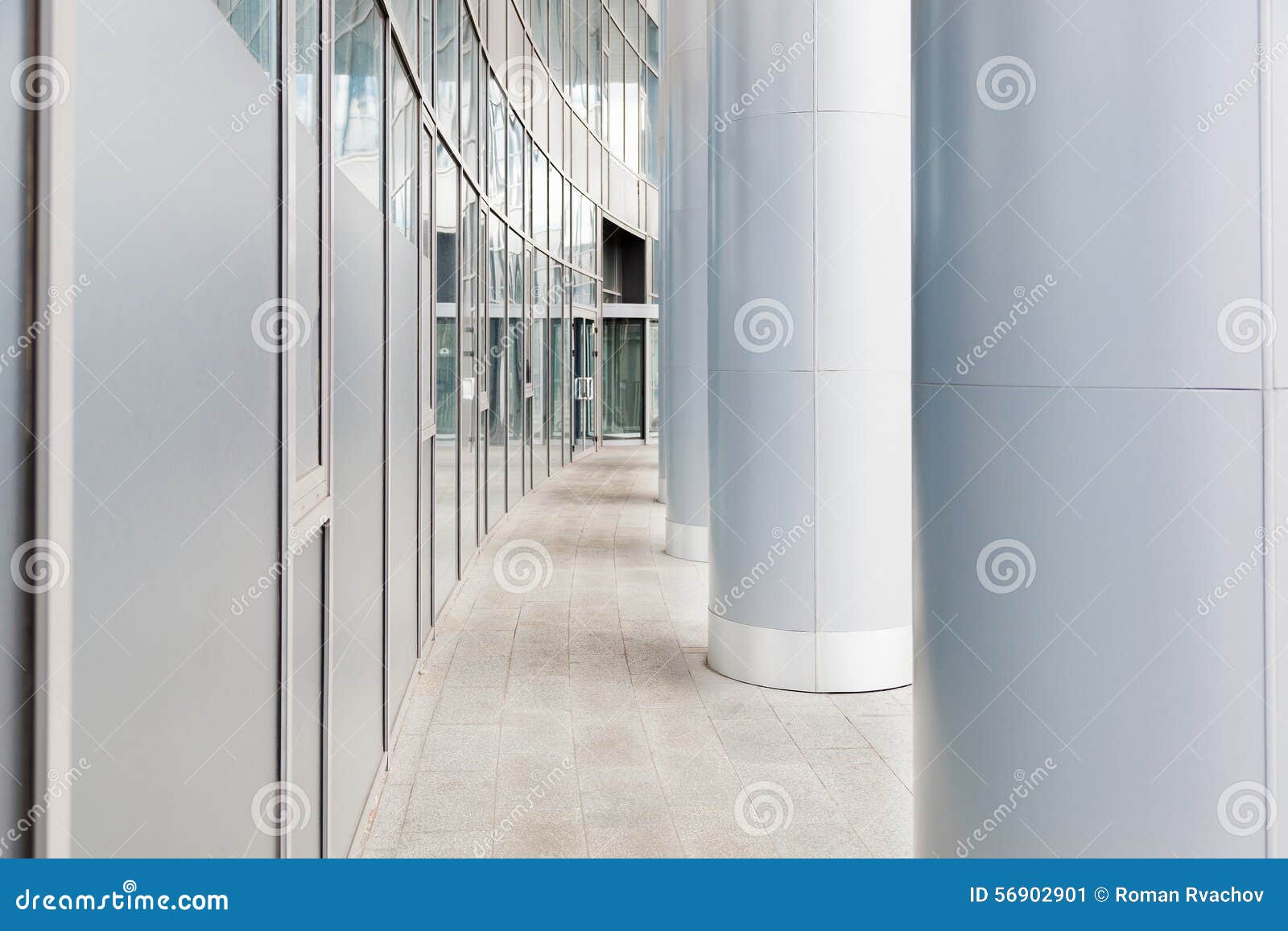 Fragment of Office Building with Columns. Stock Image - Image of kiev ...