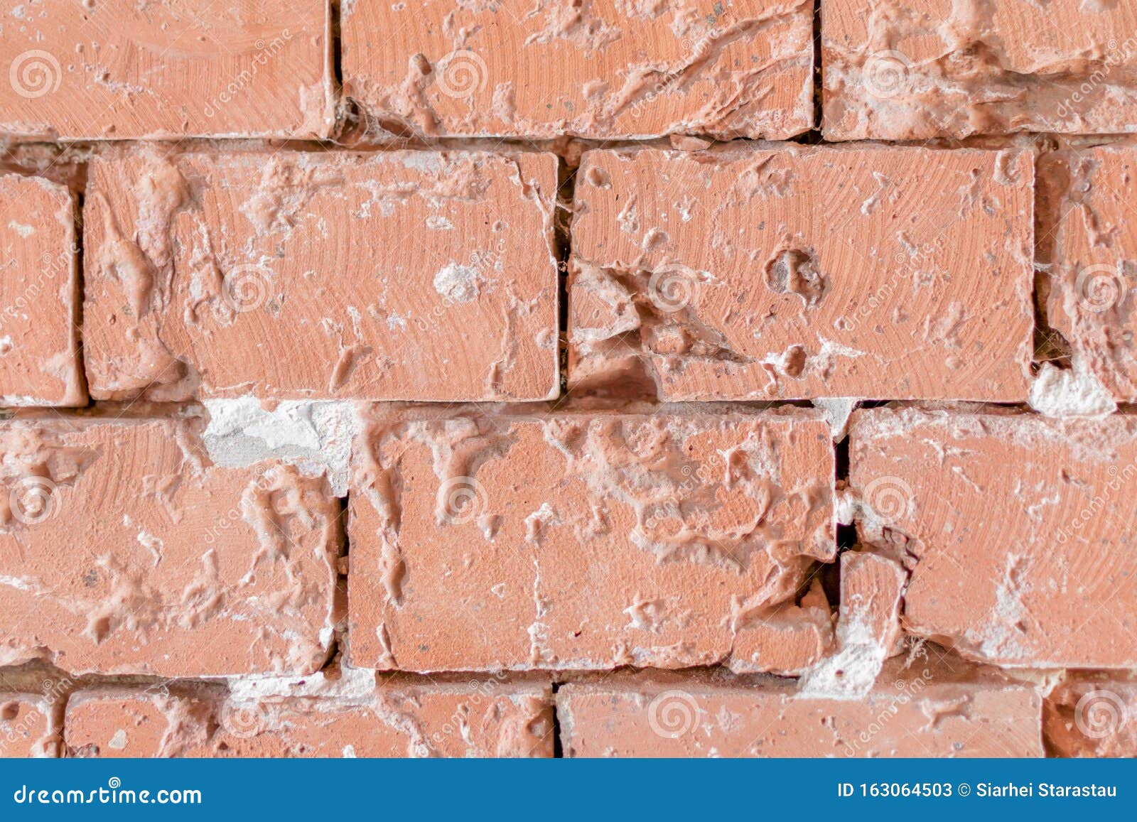 Fragment of a brick wall stock image. Image of material - 163064503