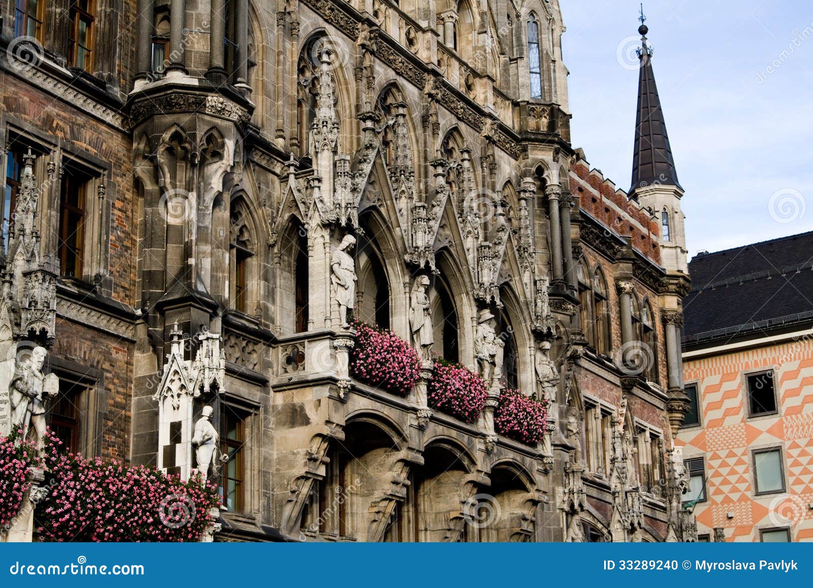 A Fragment of an Old Building in Munich Stock Photo - Image of ...