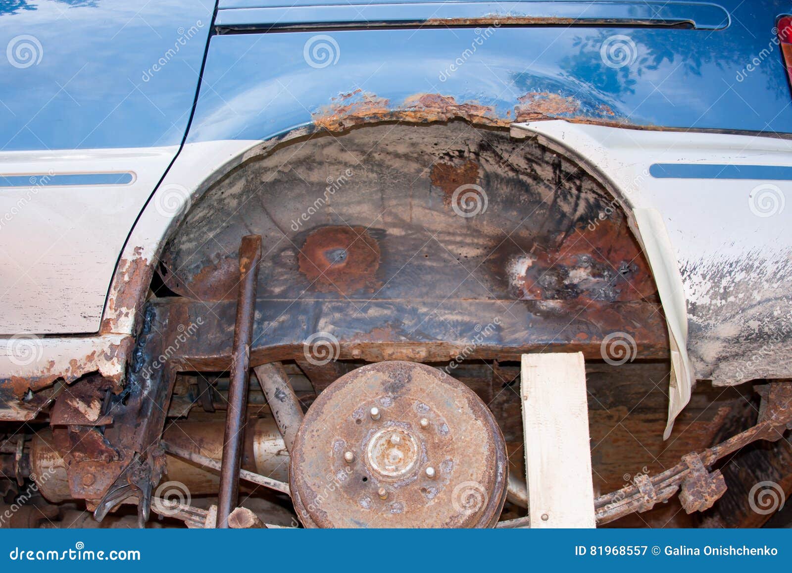 Fragment of the old car stock image. Image of parts, rust - 81968557