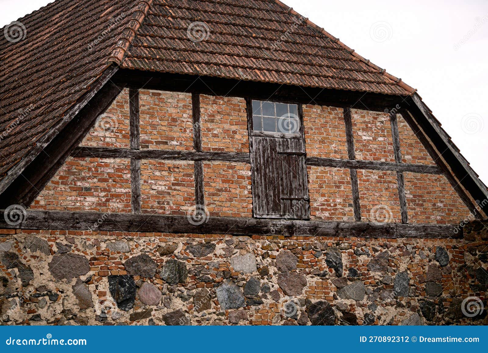 Fragment of an Old Manor, the Walls of Which are Made of Stones. Stock ...