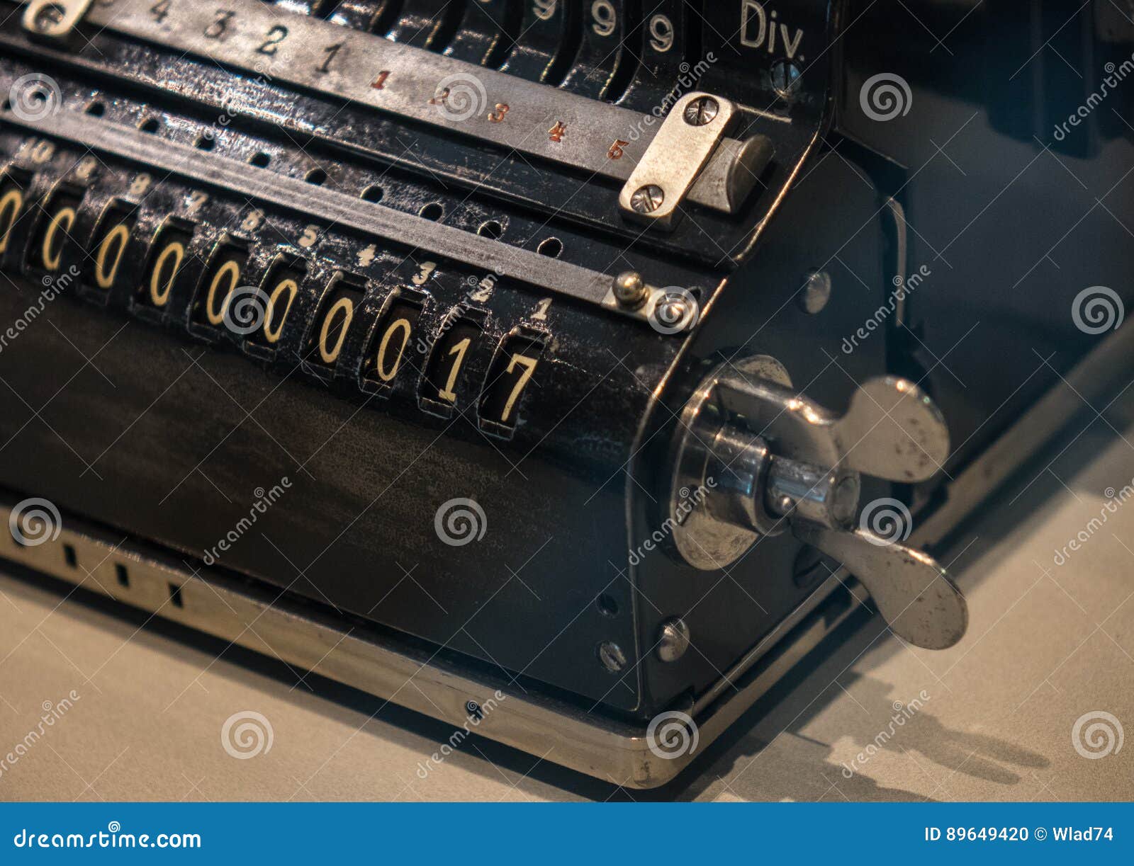 The Fragment of Old and Vintage Adding Machine Stock Photo - Image of ...