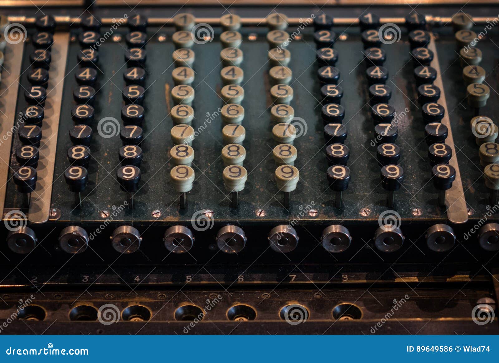 The Fragment of Old and Vintage Adding Machine Stock Photo - Image of ...
