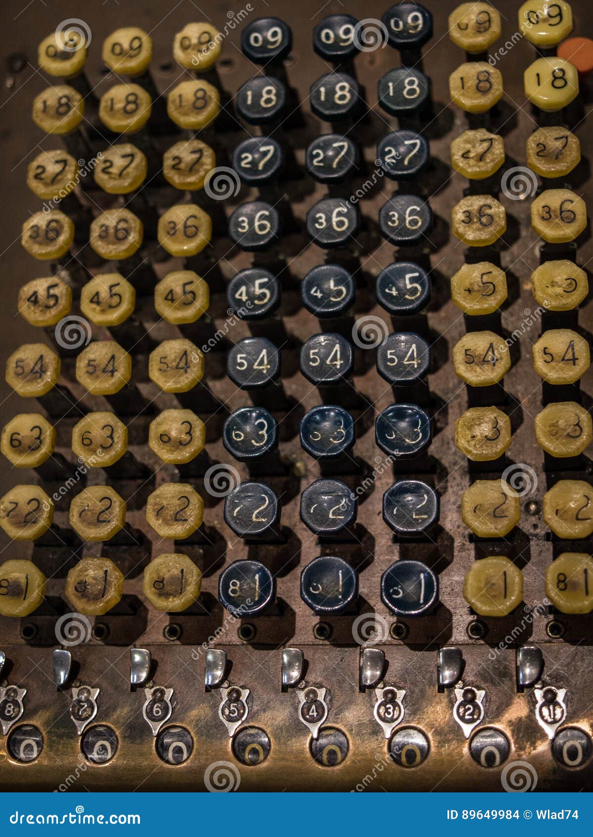 The Fragment of Old and Vintage Adding Machine Stock Photo - Image of ...