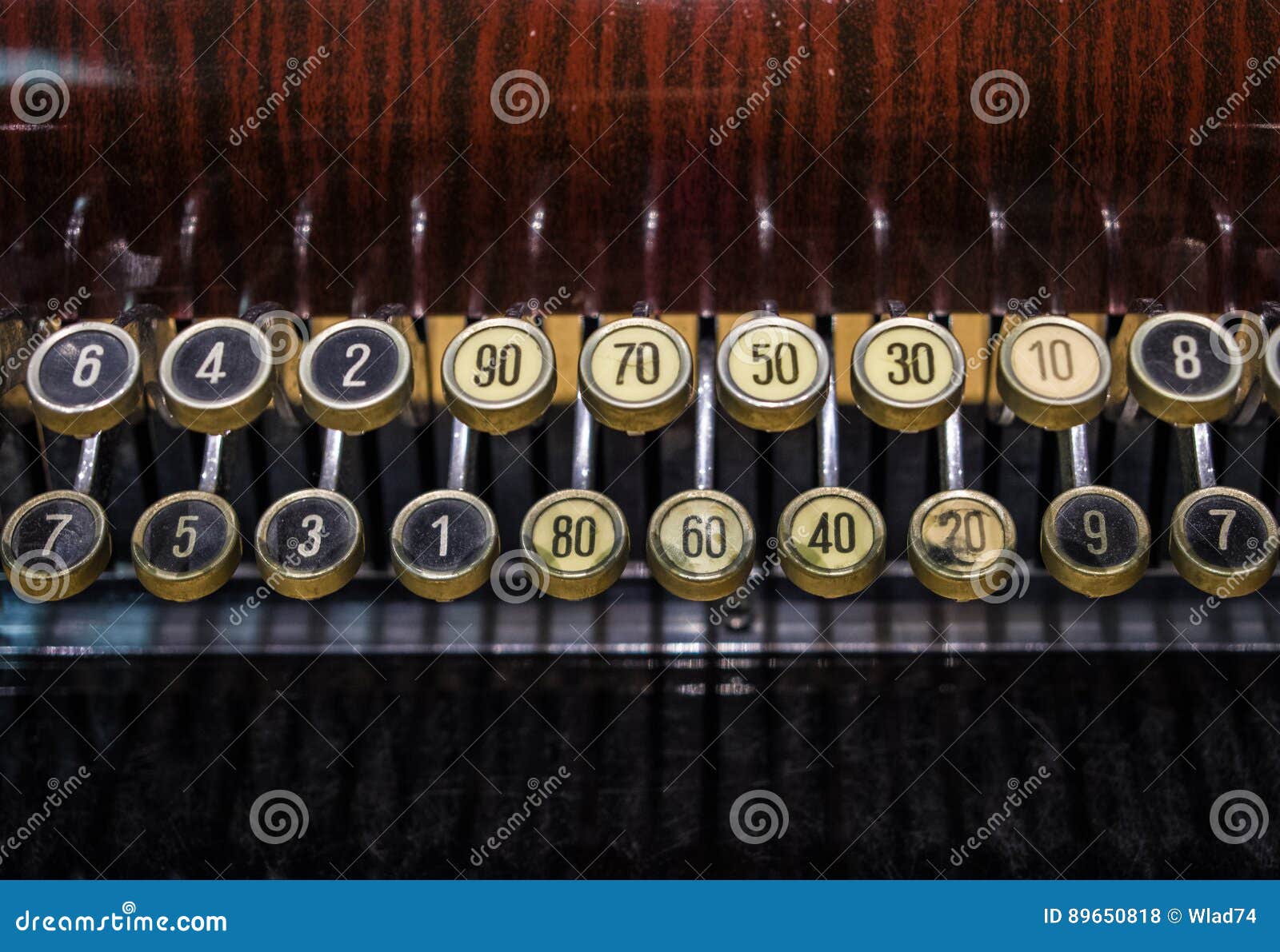 The Fragment of Old and Vintage Adding Machine Stock Photo - Image of ...