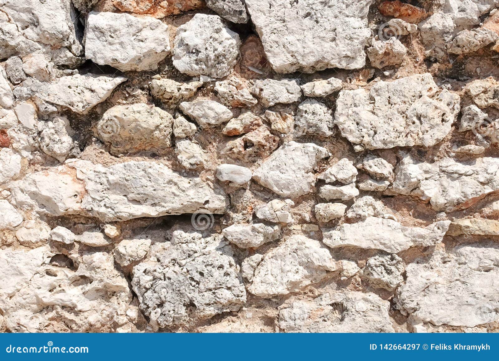 Fragment the Old Wall Made of Bricks, Volcanic Lava and Limestone Stock ...