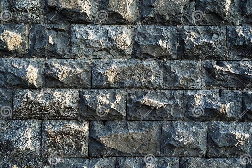 Fragment of an Old Wall Made of Large Granite Stones. Rectangular Rock ...