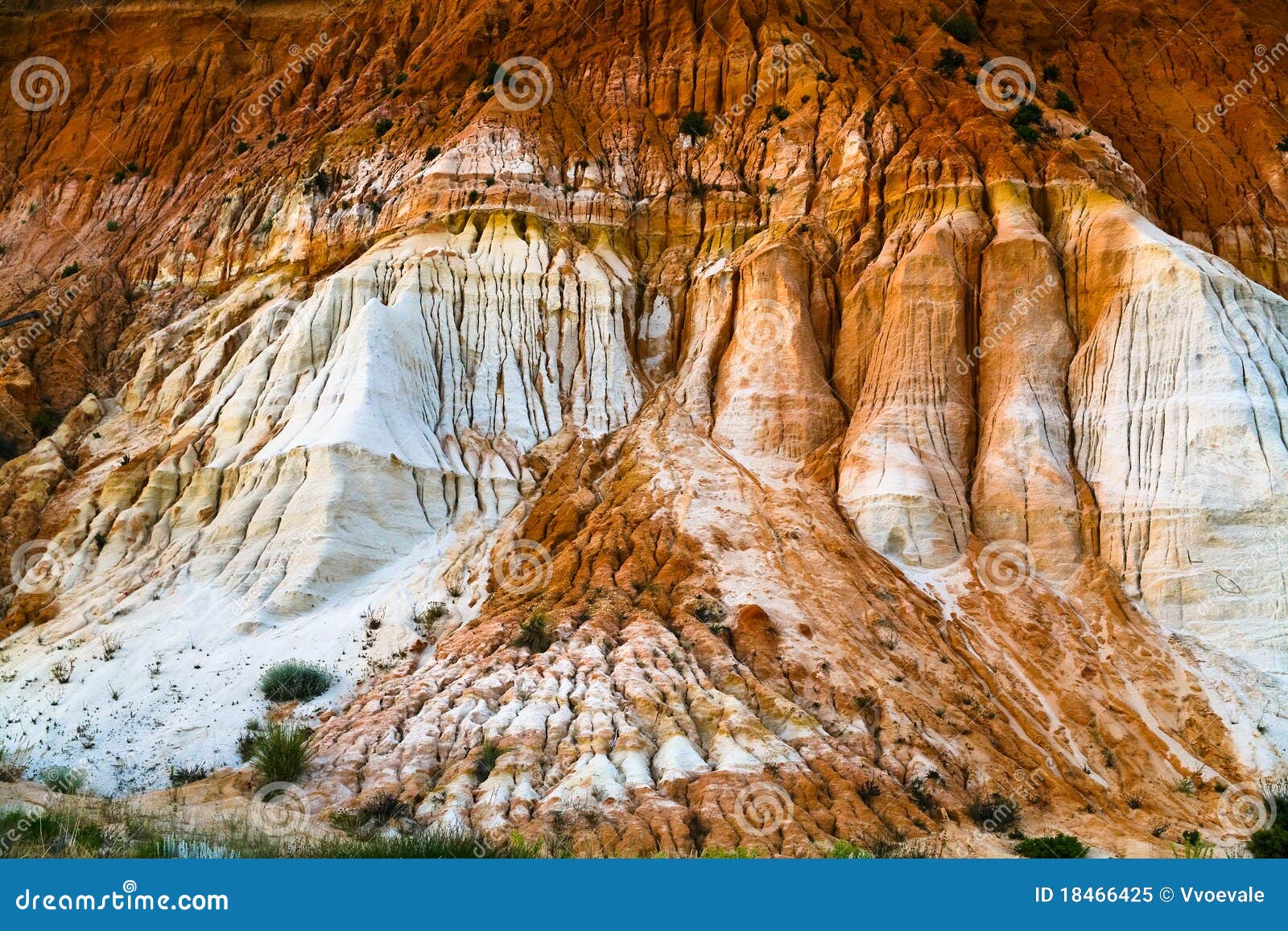 Fragment of Orange-white Sand Mountain Stock Image - Image of colored ...