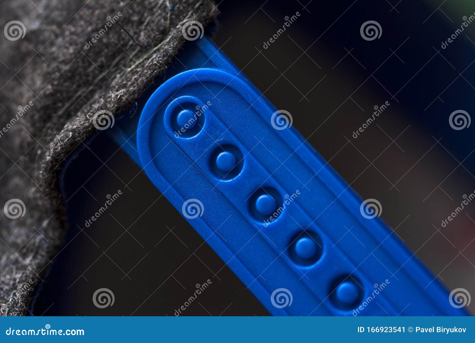 Fragment of a Plastic Blue Clasp of a Baseball Cap Stock Image - Image ...