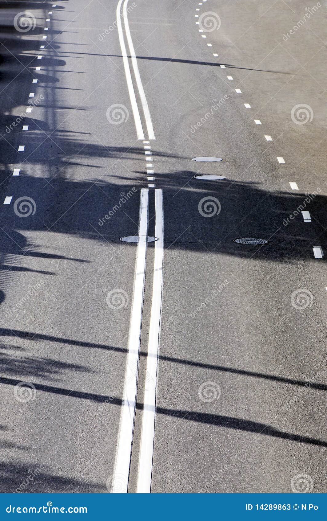 Fragment of the Road with Road Markings Stock Image - Image of ...