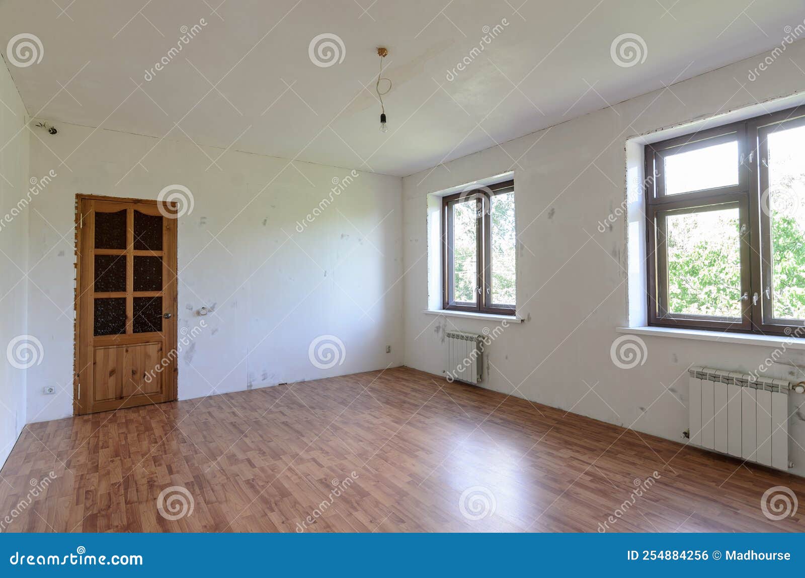 A Fragment of a Room with a Fine Finish, a View of the Front Door and ...