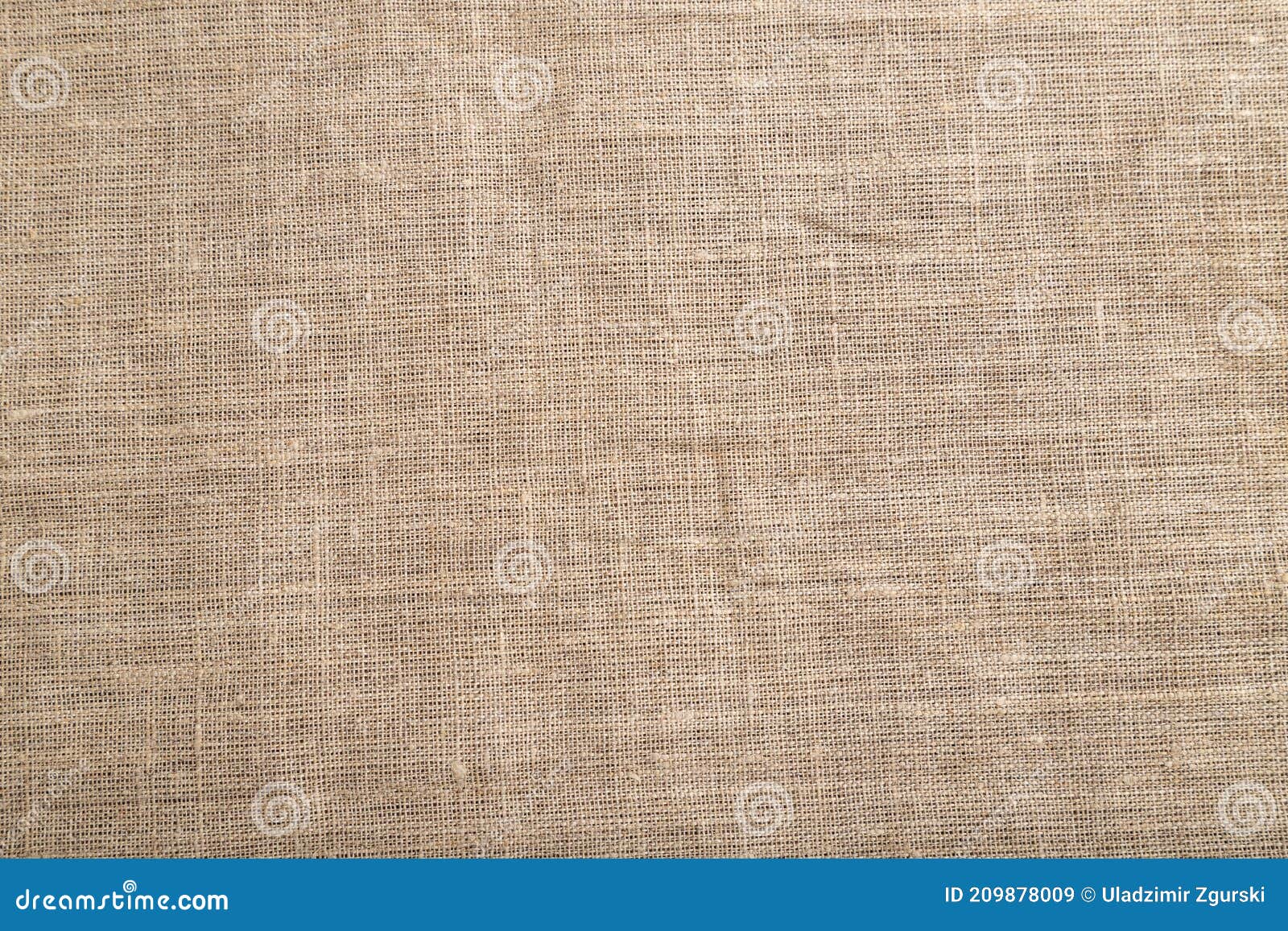 Fragment of Rough Linen Tissue. Top View, Natural Textile Background ...