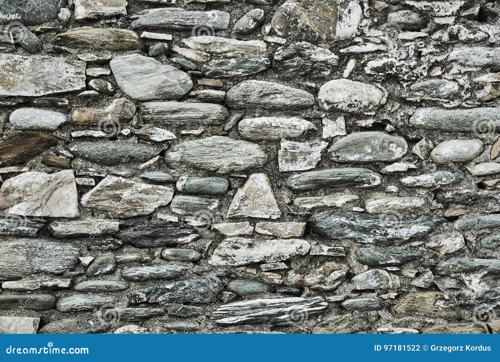 Fragment of the Ruined Stone Wall Stock Photo - Image of concrete ...