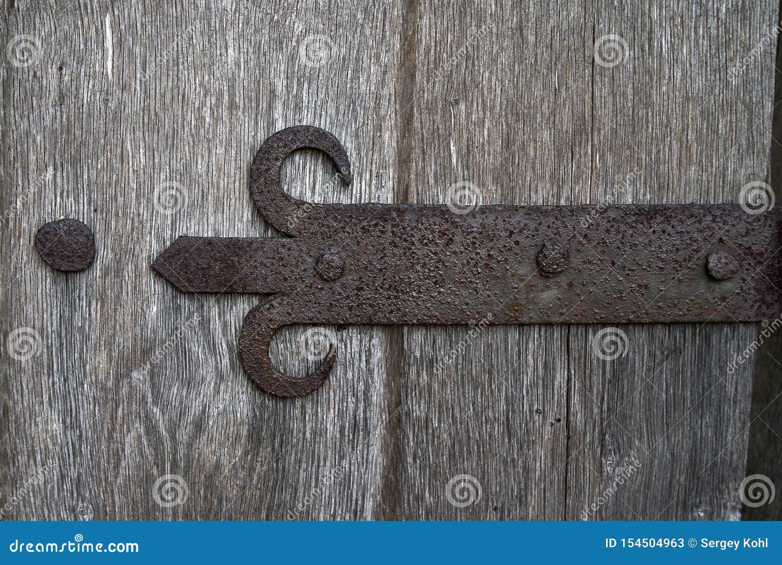 Fragment of a Rusty Door Hinge. Background. Stock Image - Image of ...