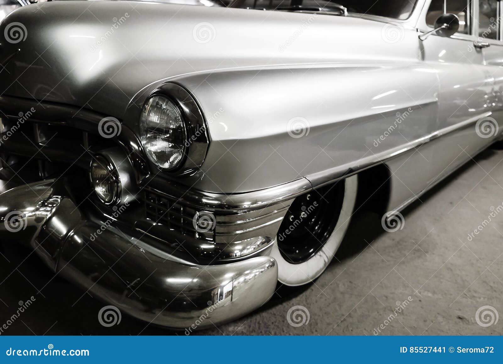 Fragment Silver Vintage Car Stock Image - Image of luxury, transport ...