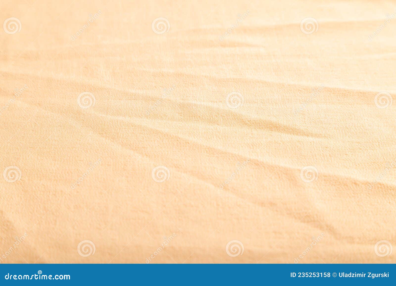 Fragment of Smooth Orange Linen Tissue. Side View, Natural Textile ...