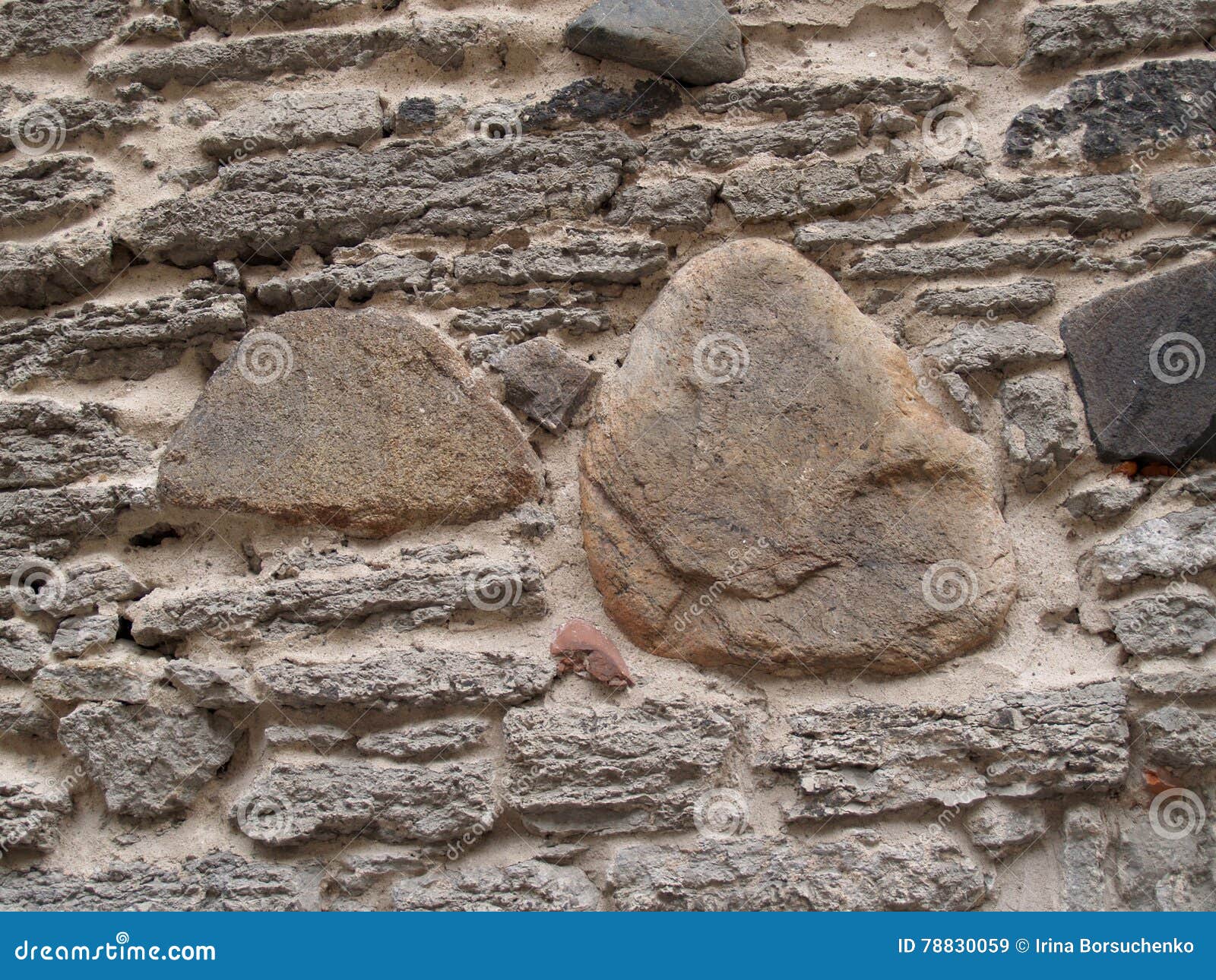 Fragment of a Stone Laying of a Fortification in Tallinn Stock Image ...