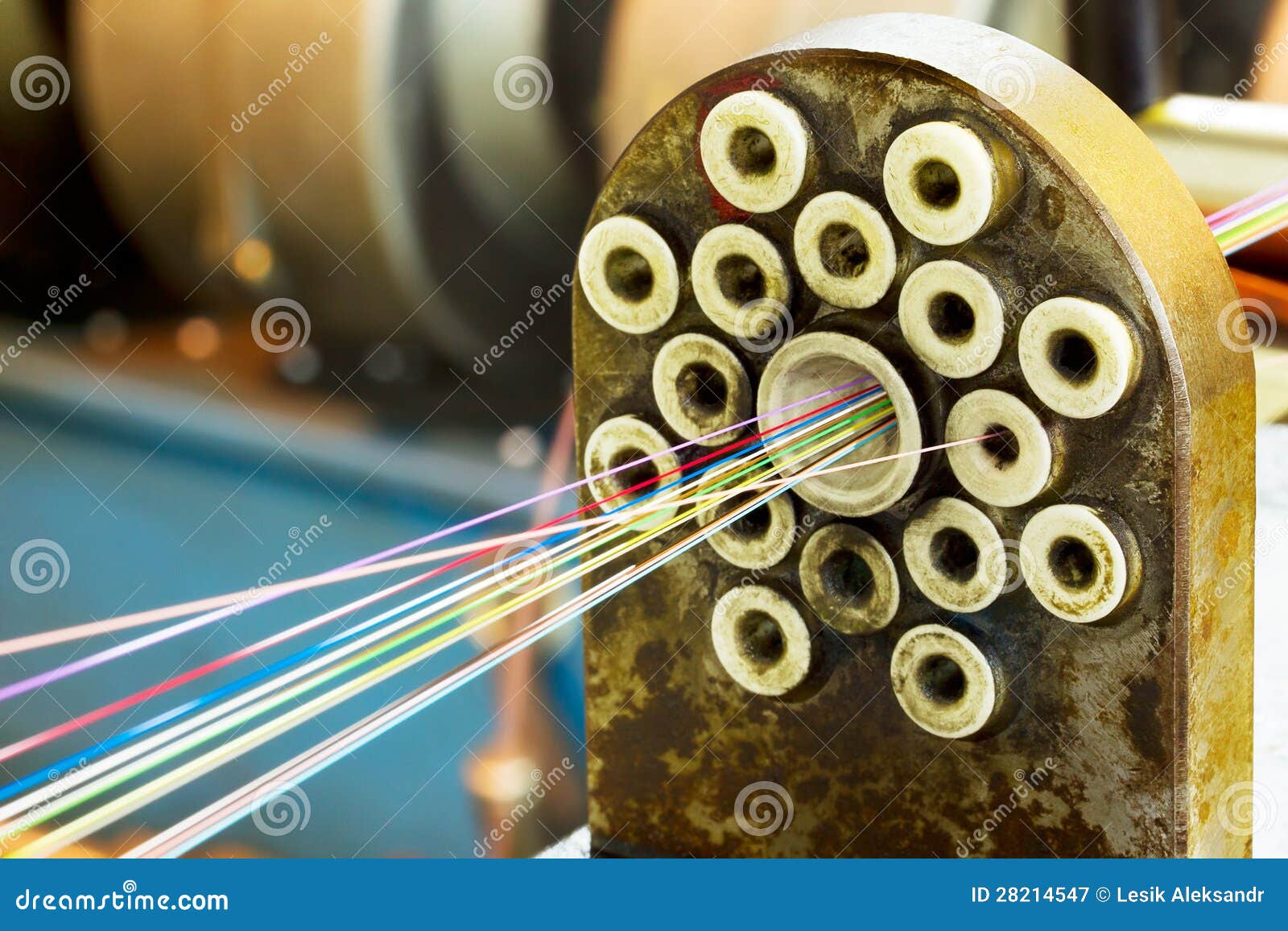 Fragment Strands of Optical Fiber Connections on the Old Cable M Stock ...