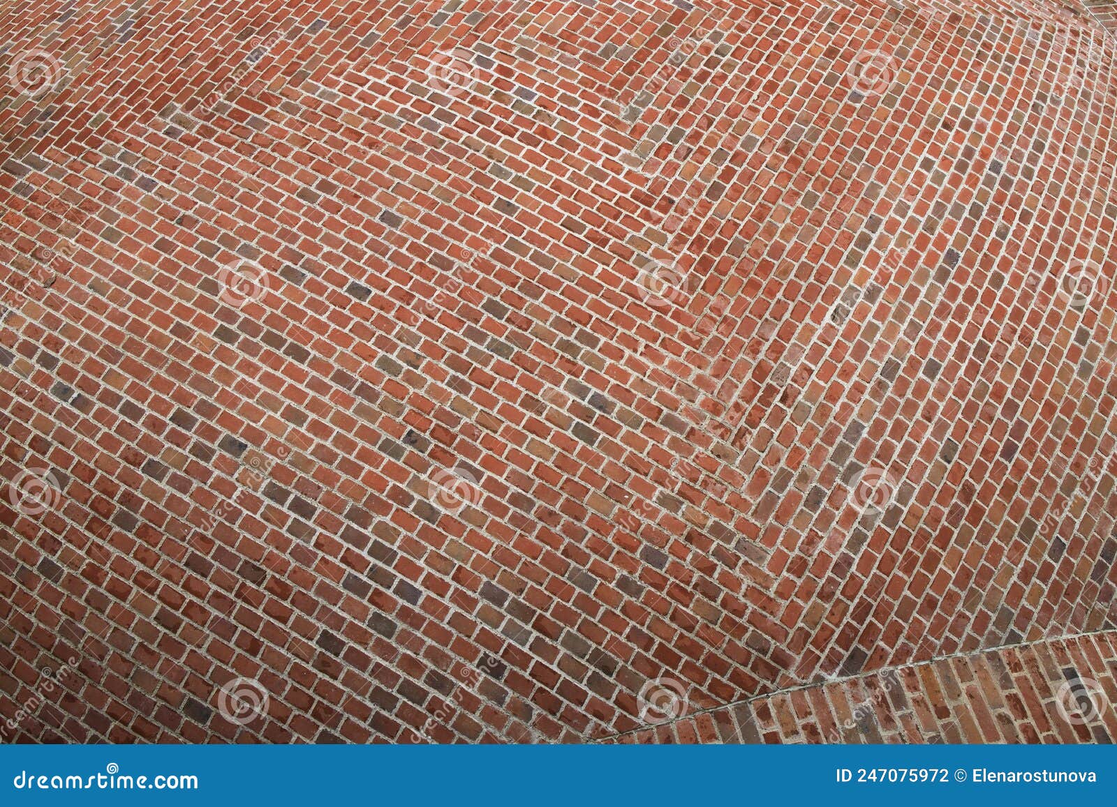 Fragment of the Surface of Spherical Red Brick Roof Stock Photo - Image ...