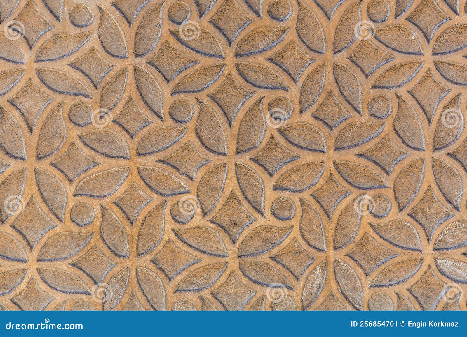 Texture Background from a Stucco Wall Covered with Traditional Patterns ...