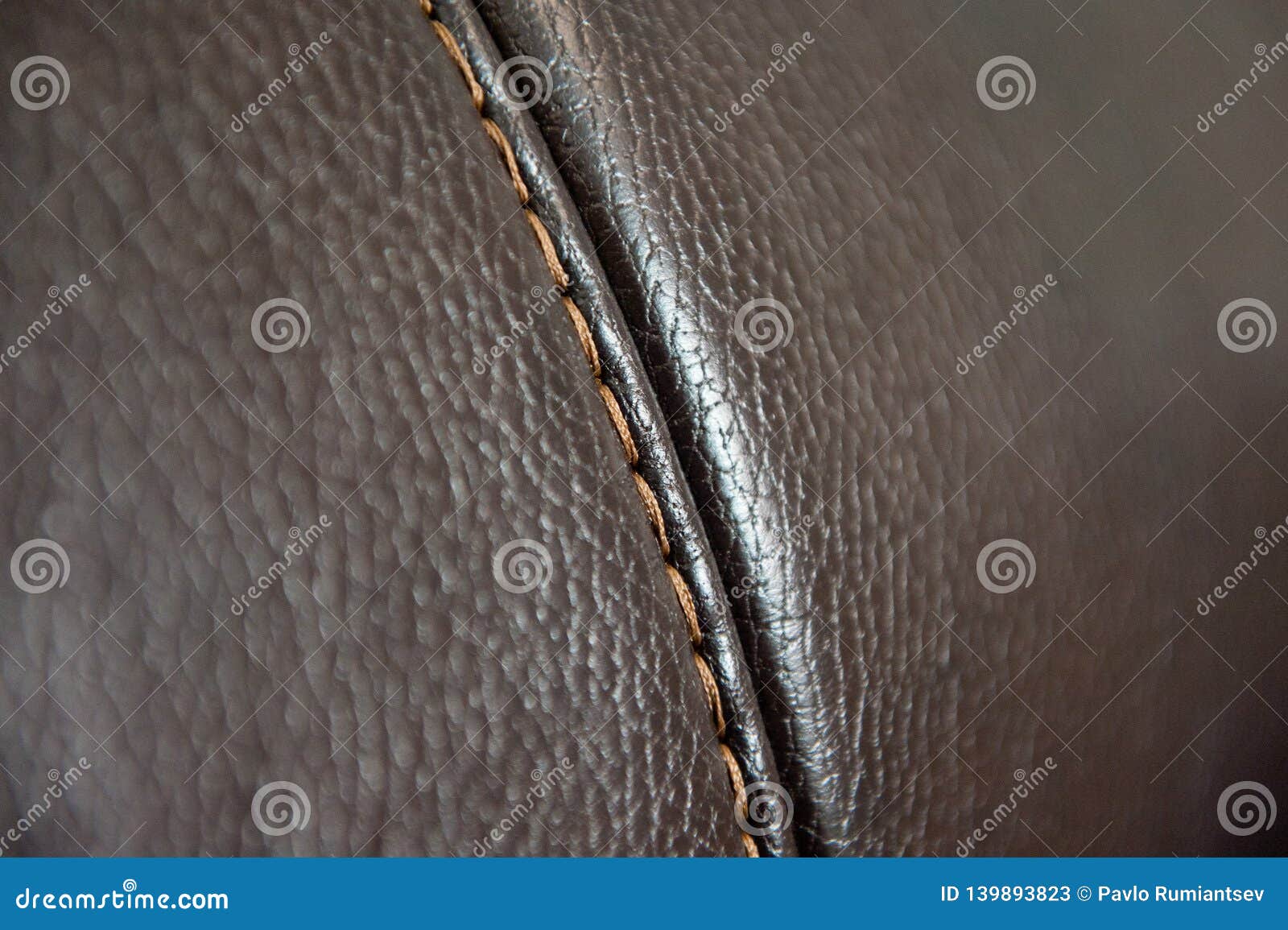Fragment of Texture of Genuine Leather with Stitching Stock Image ...
