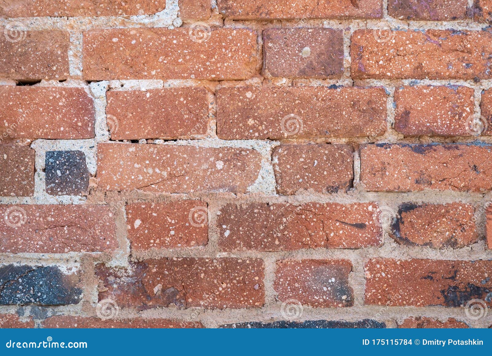 Fragment of a 19th Century Brick Wall Stock Photo - Image of cement ...