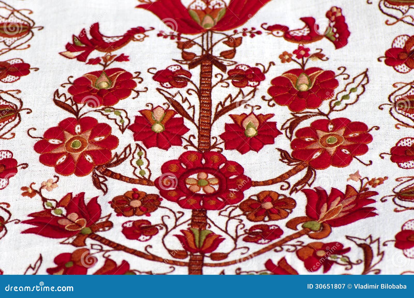 Fragment of Traditional Ukrainian Embroidery Stock Image - Image of ...