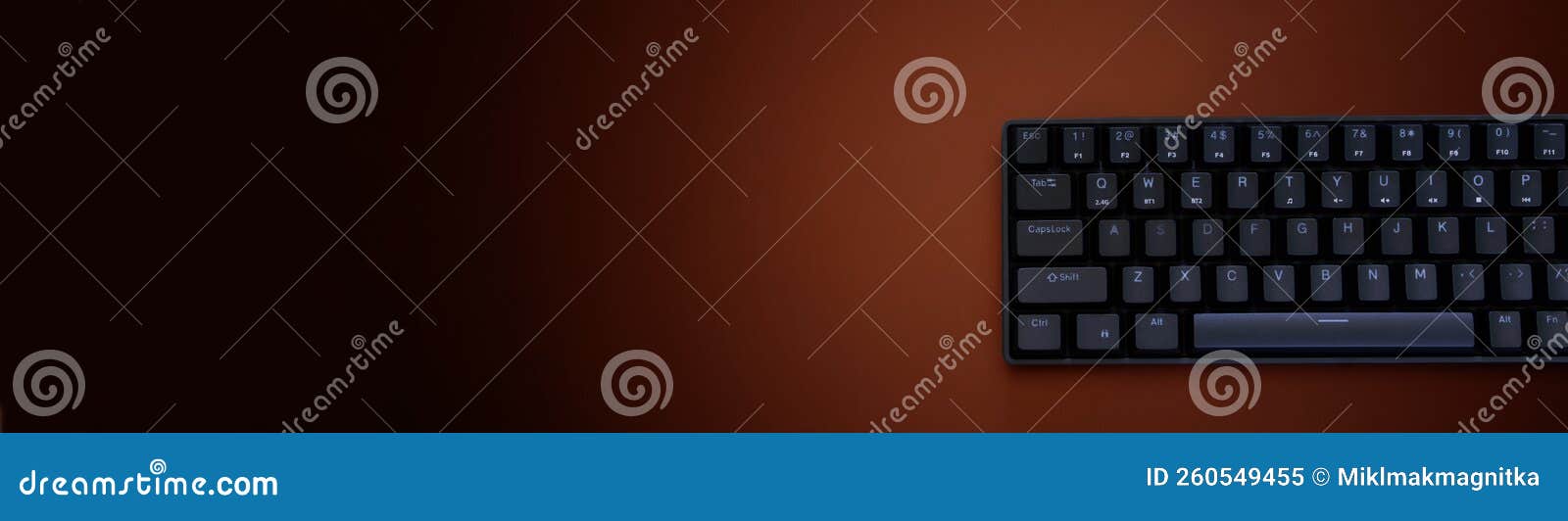 Fragment of a Trendy Black Gaming Mechanical Computer Keyboard on a ...