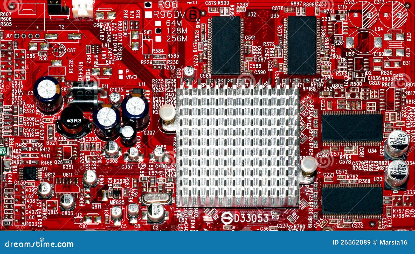 Fragment of the Tuner Circuit Board Stock Image - Image of design ...