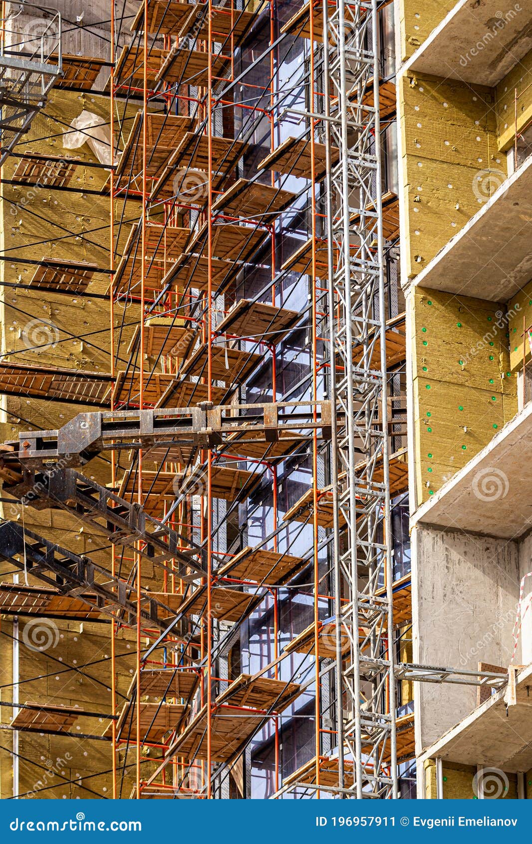Fragment of an Unfinished Building Under Construction Stock Image ...