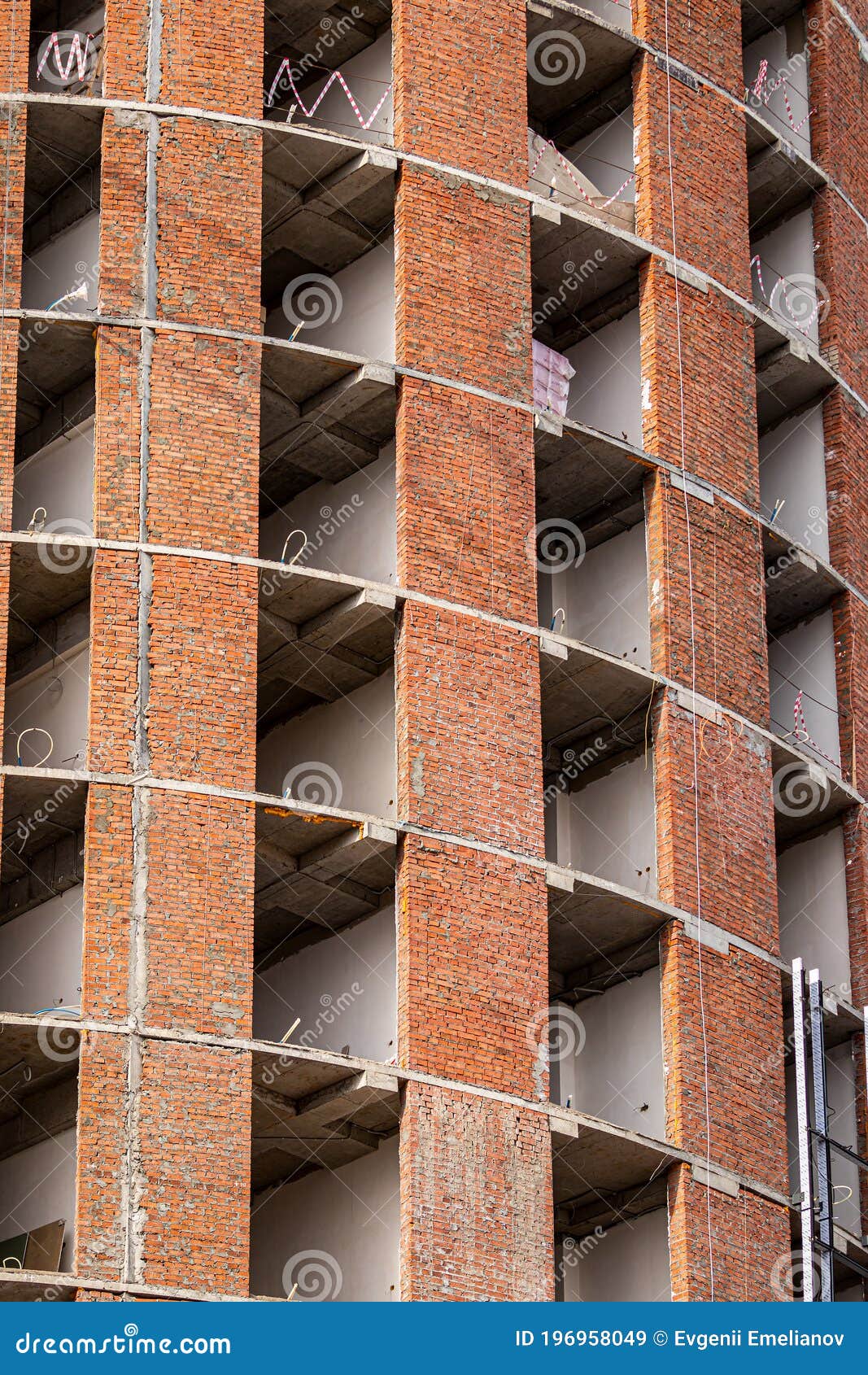 Fragment of an Unfinished Concrete and Brick Building Stock Image ...