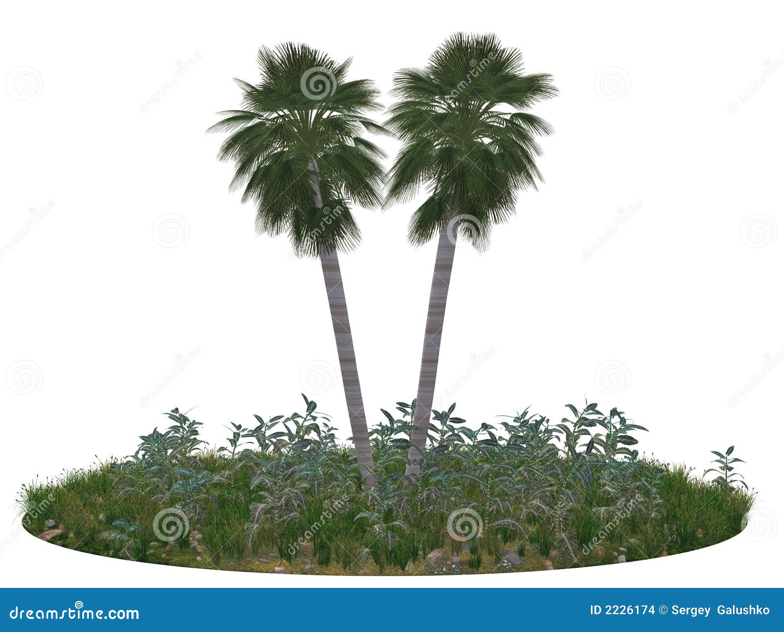 Fragment Van Eiland Met Pa Twee Stock Illustratie - Illustration of ...