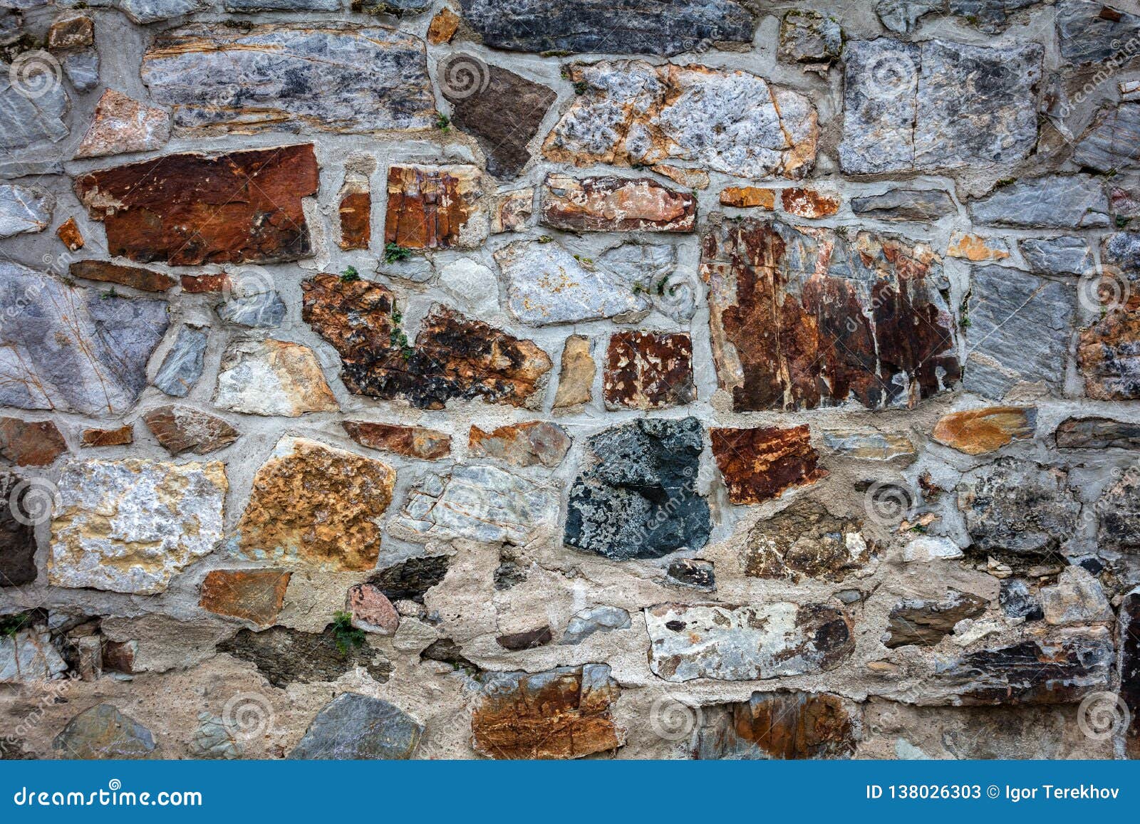Fragment of a Wall from Chipped Stone Stock Image - Image of closeup ...