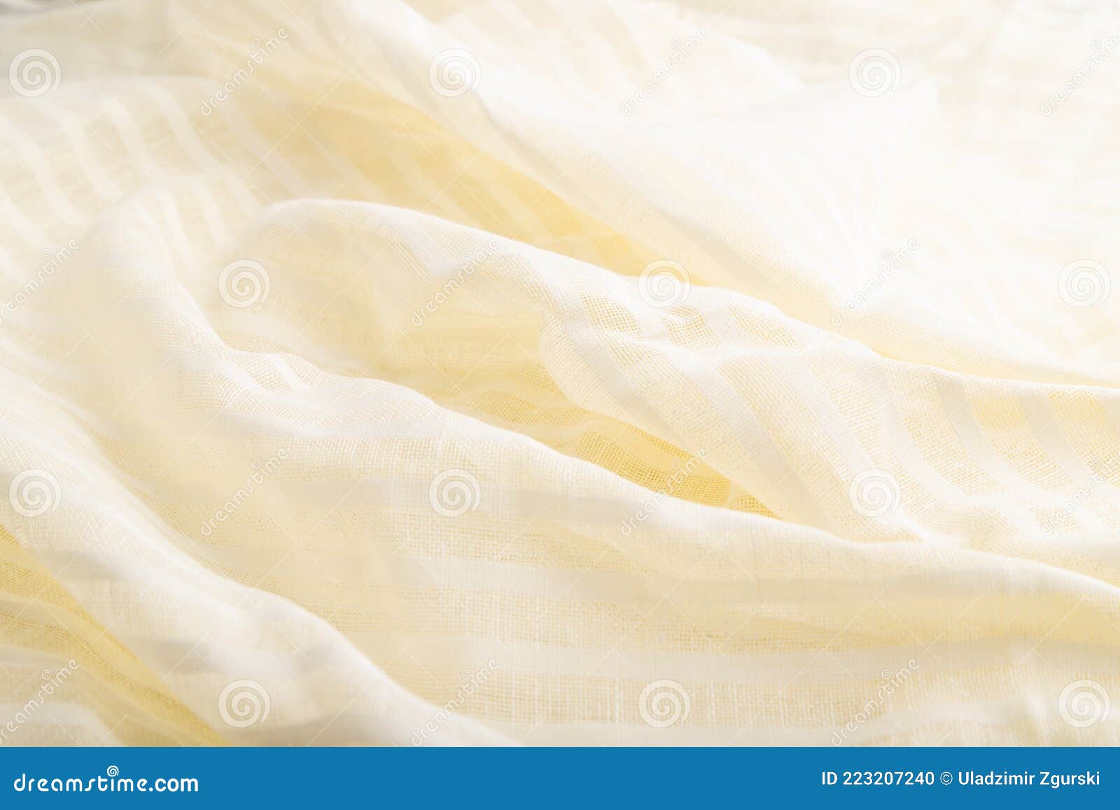 Fragment of White Linen Tissue. Side View, Natural Textile Background ...
