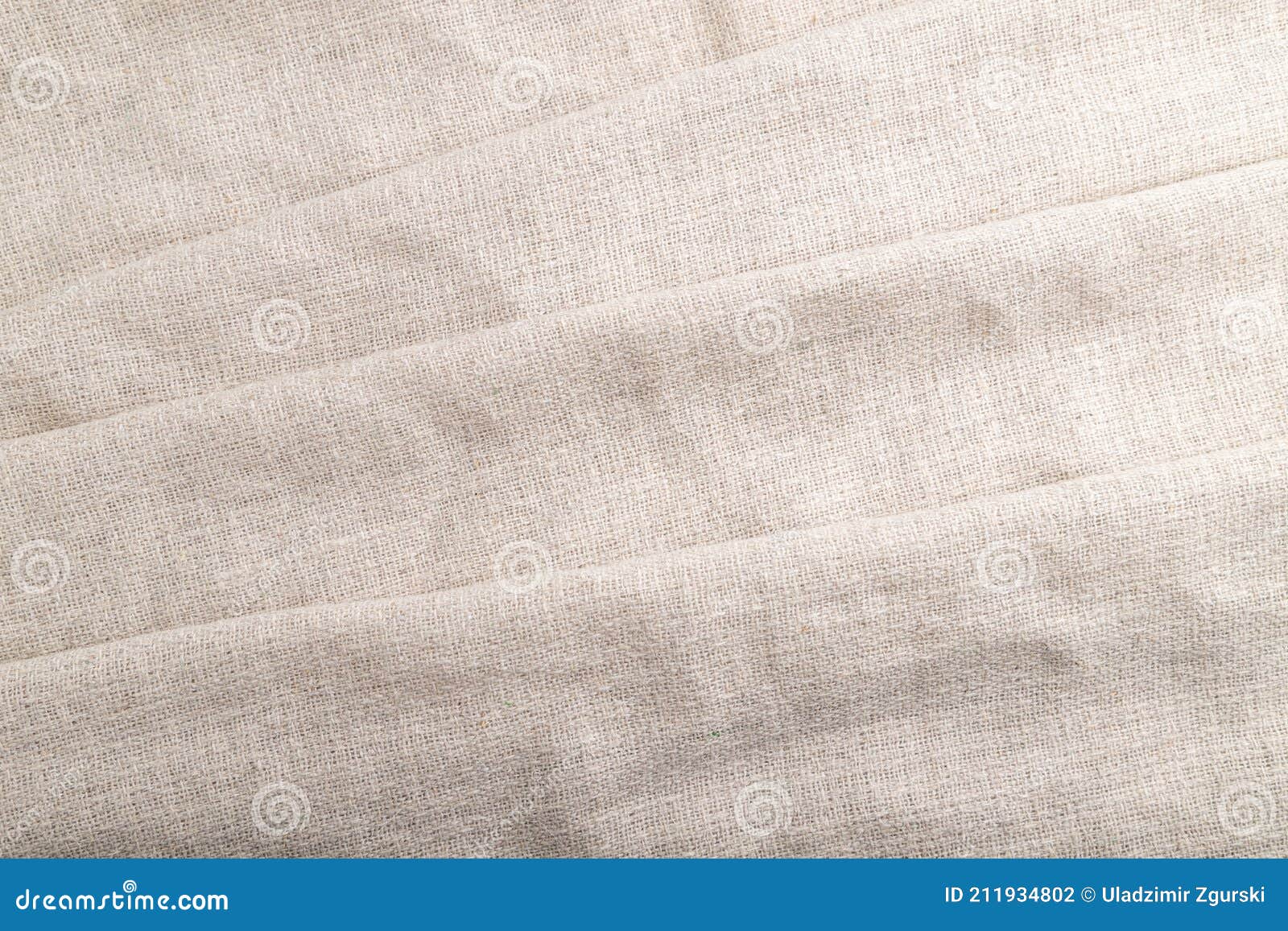 Fragment of White Linen Tissue. Top View, Natural Textile Background ...