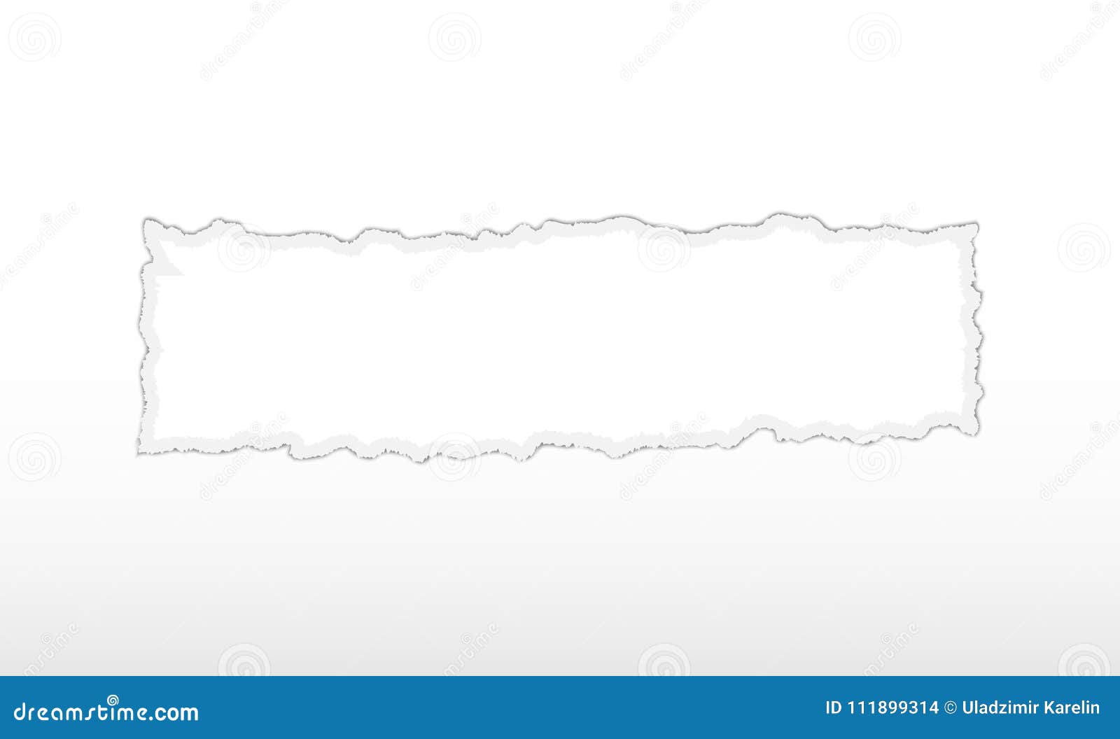 Fragment White Torn Paper. Ripped Paper Template Stock Vector ...