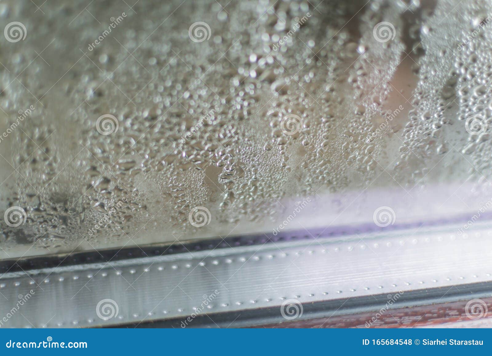 A Fragment of a Window Fogged from the Inside Stock Photo - Image of ...