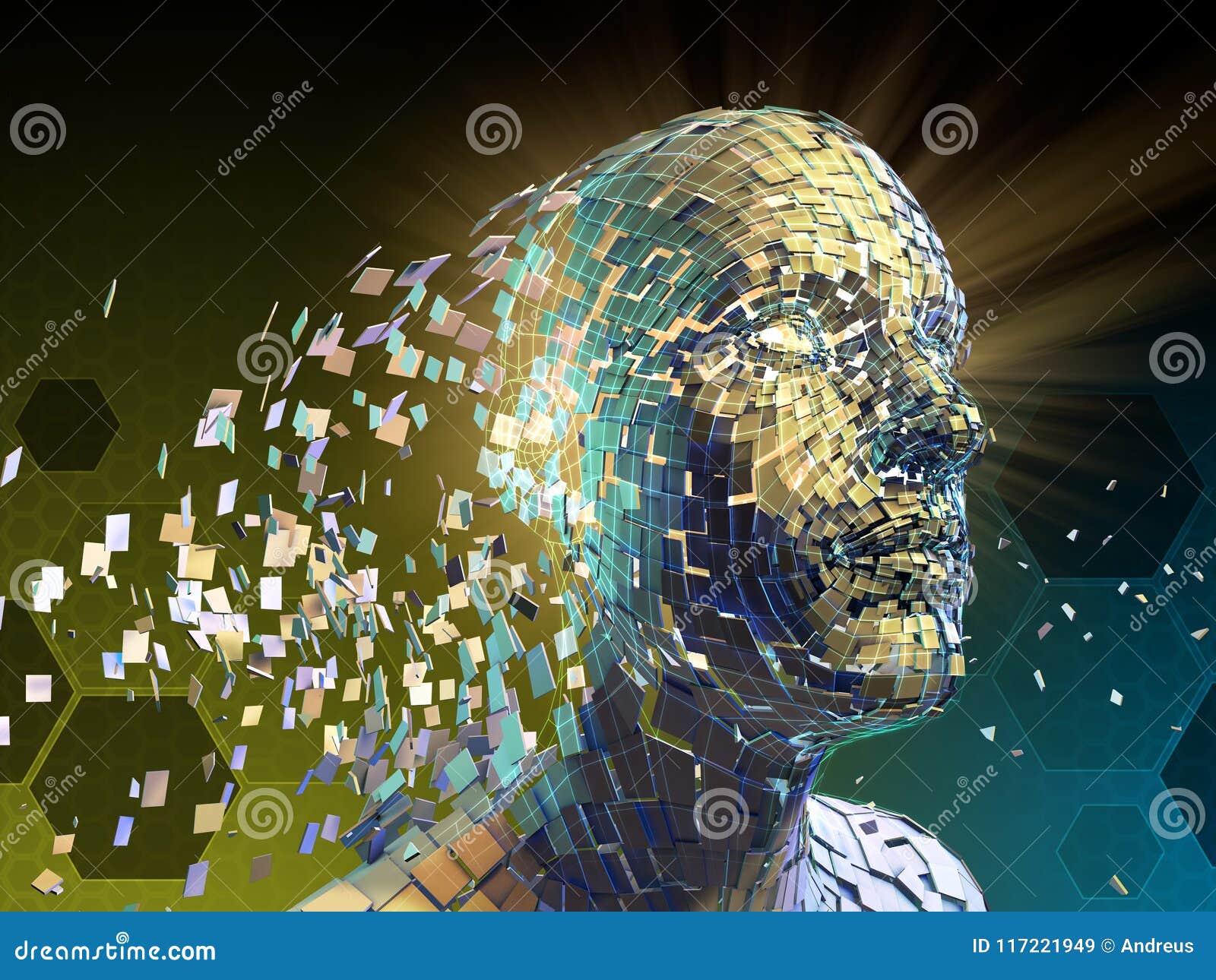 Fragmentation of Human Identity Stock Illustration - Illustration of ...