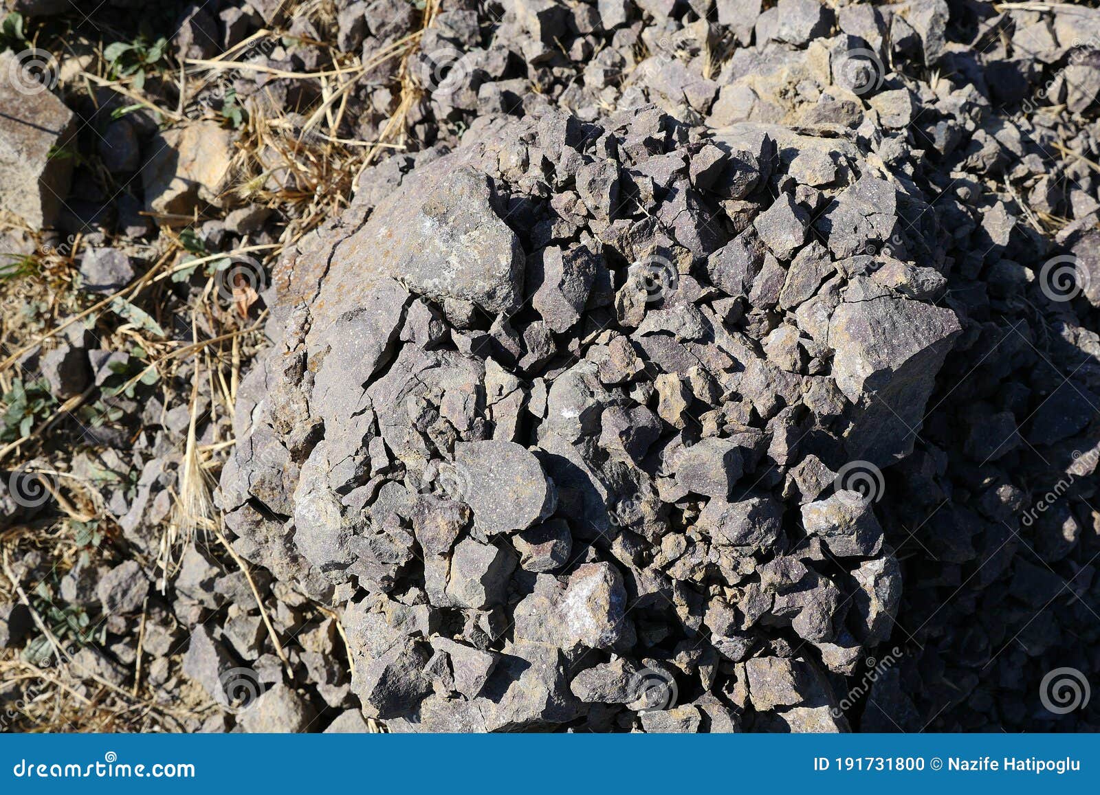 Fragmentation Of Rocks, Rocks Cracking From Hot And Cold Stock Photo ...