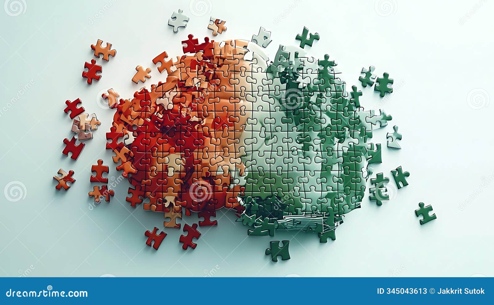 Fragmented ADHD Brain Illustration for Children Educational Content ...