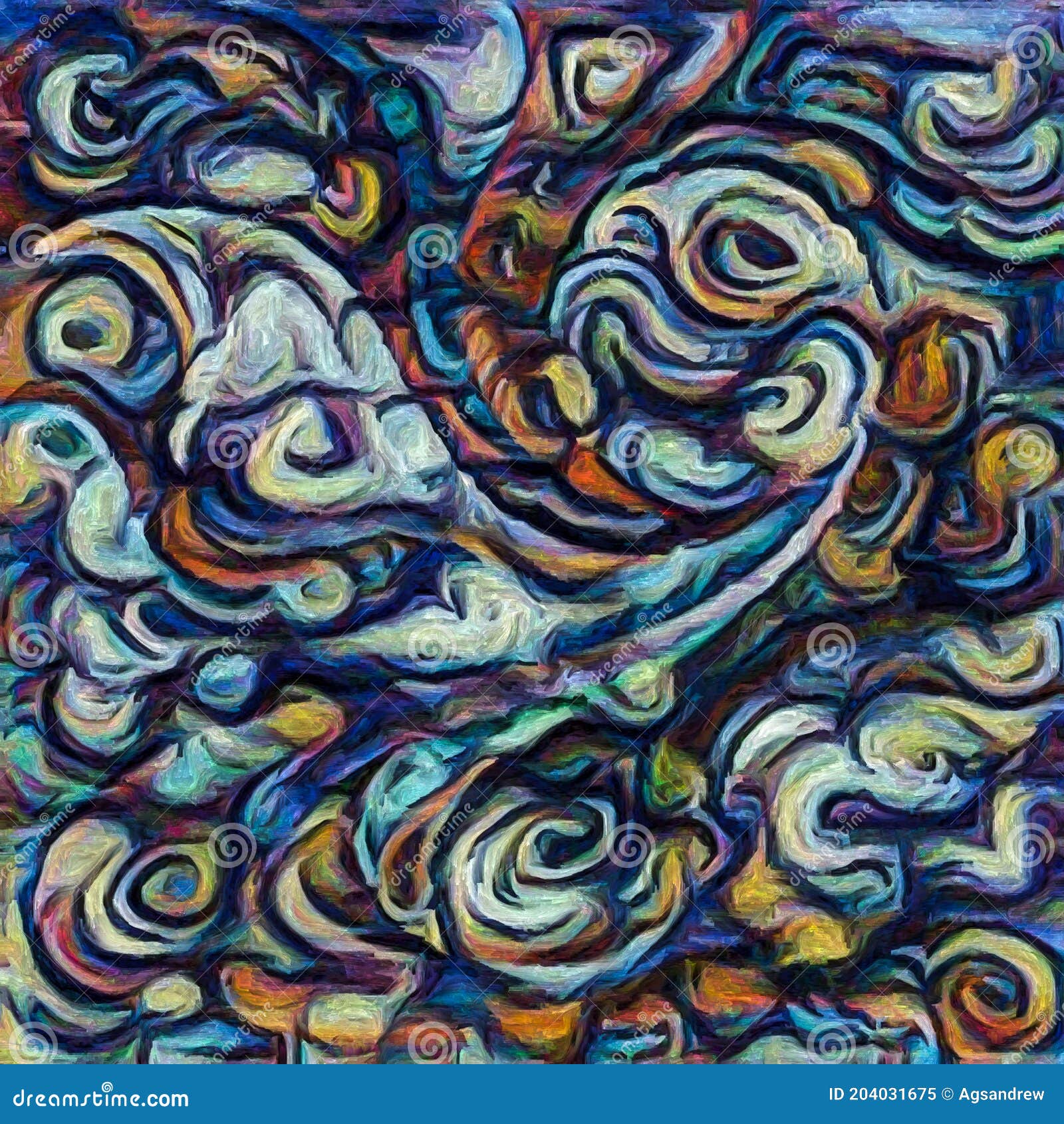 Fragmented Color Space stock illustration. Illustration of paint ...