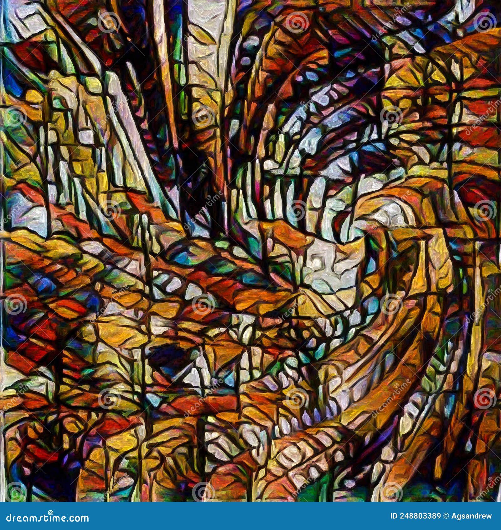 Fragmented Color Space stock illustration. Illustration of colorful ...