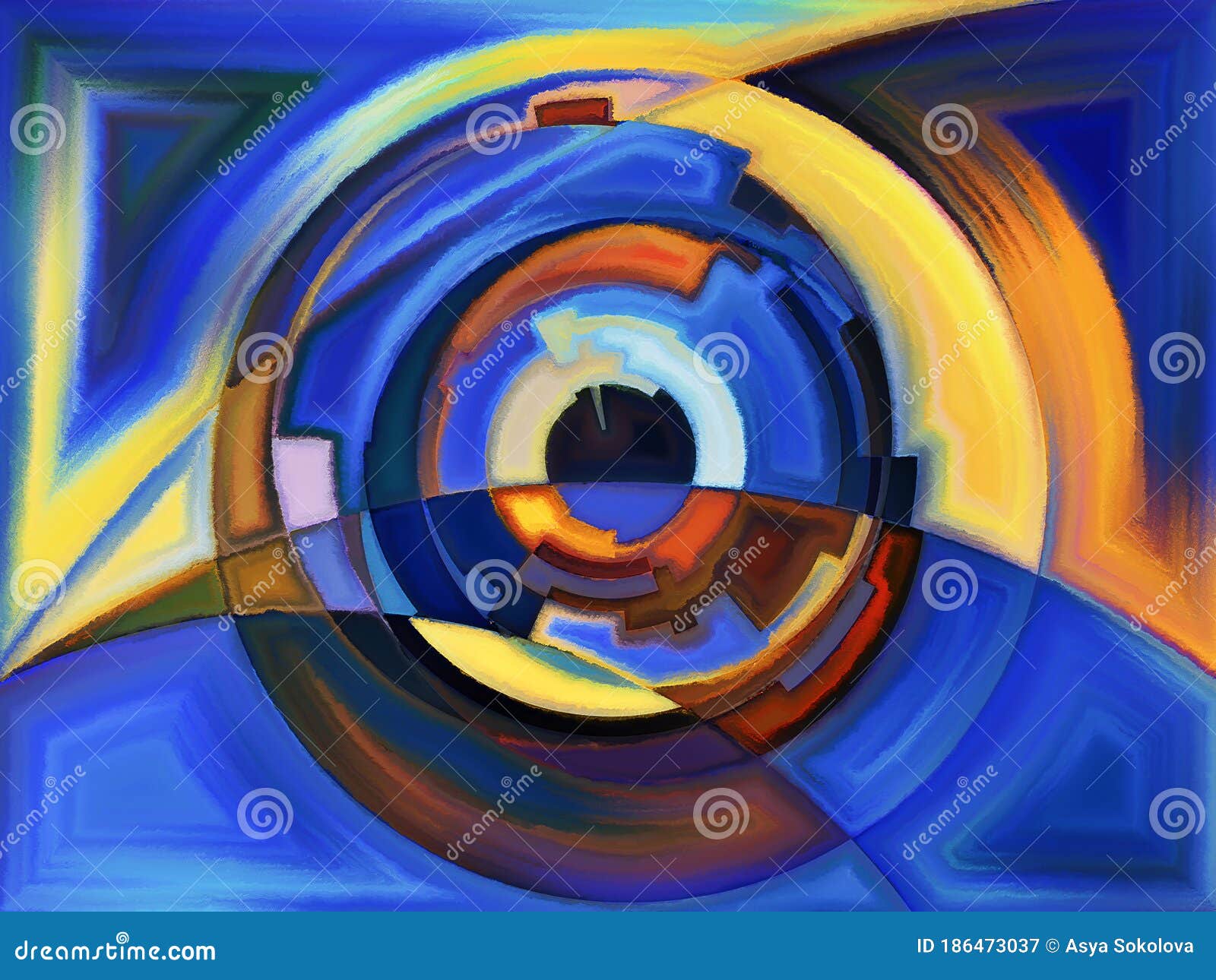 Fragmented Connections stock illustration. Illustration of brushstroke ...