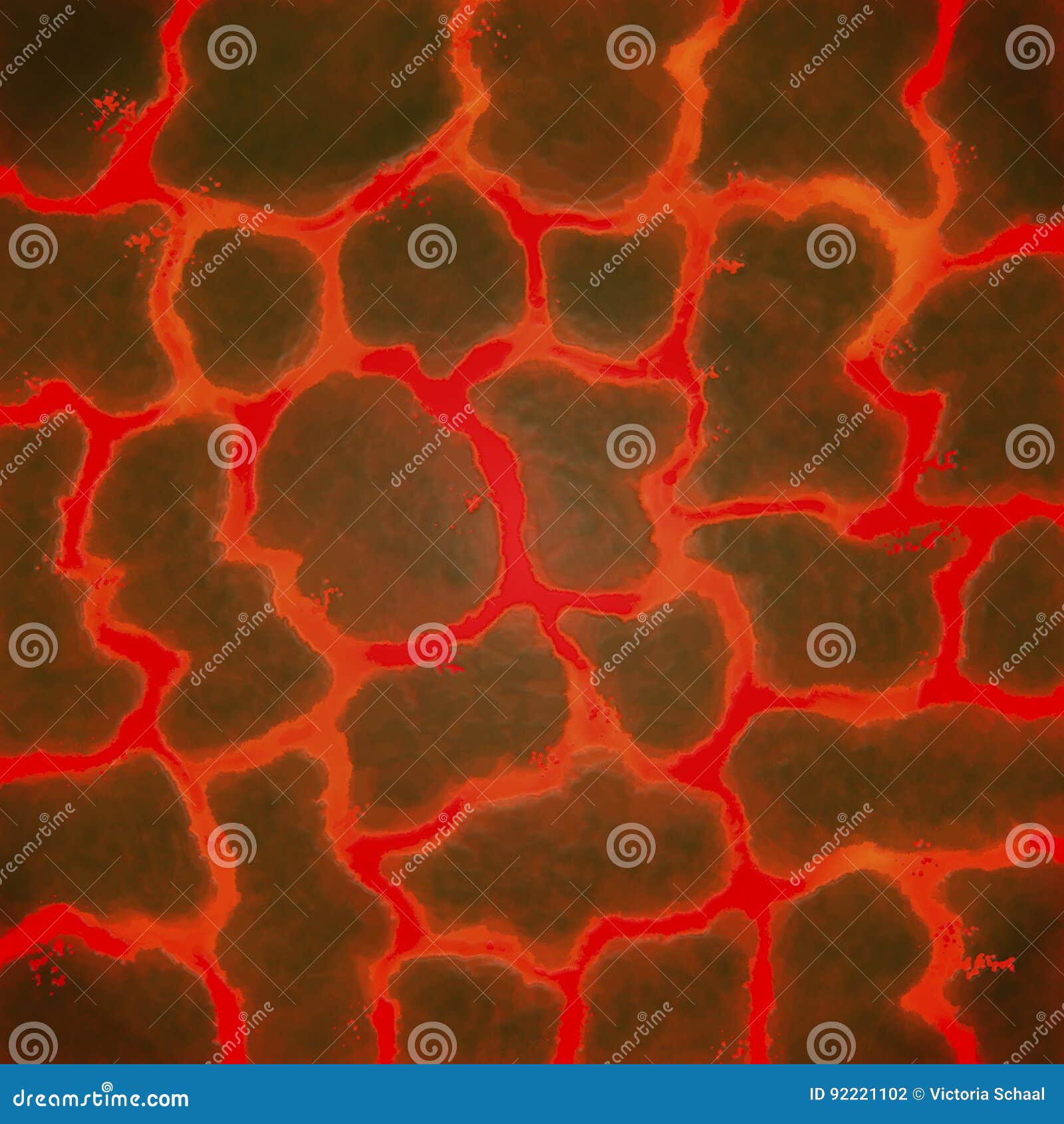 Incandescent Lava Ground With Melting Rocks. Seamless Digital Pattern ...