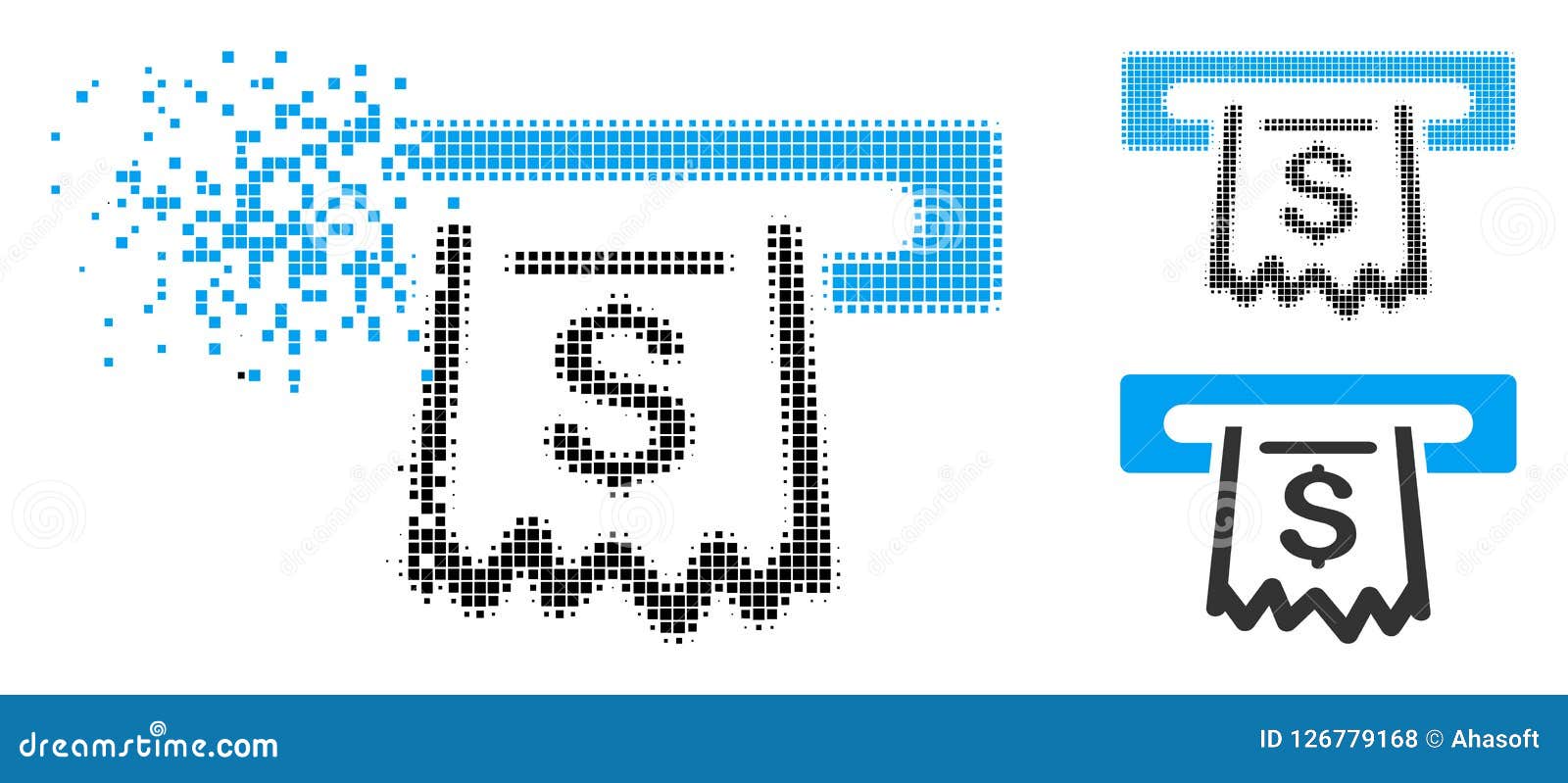 Fragmented Dot Halftone Paper Receipt Terminal Icon Stock Vector ... Fragmented Dot Halftone Paper Receipt Terminal Icon Stock Vector ...