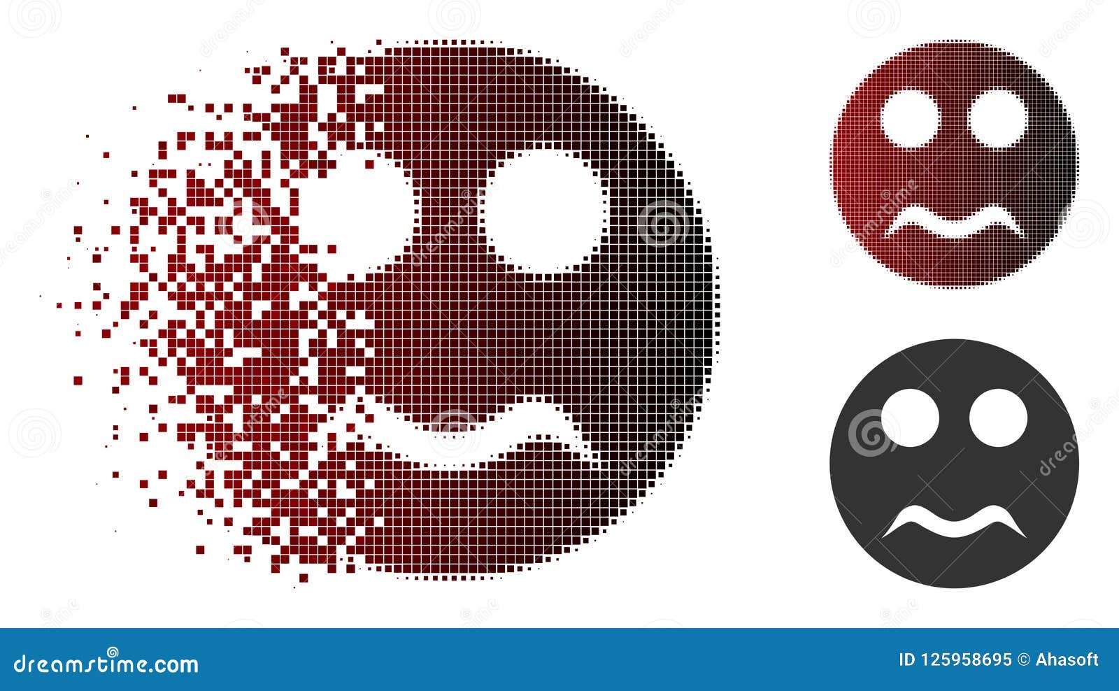 Fragmented Dot Halftone Serious Smiley Icon Stock Vector - Illustration ... Fragmented Dot Halftone Serious Smiley Icon Stock Vector - Illustration ...