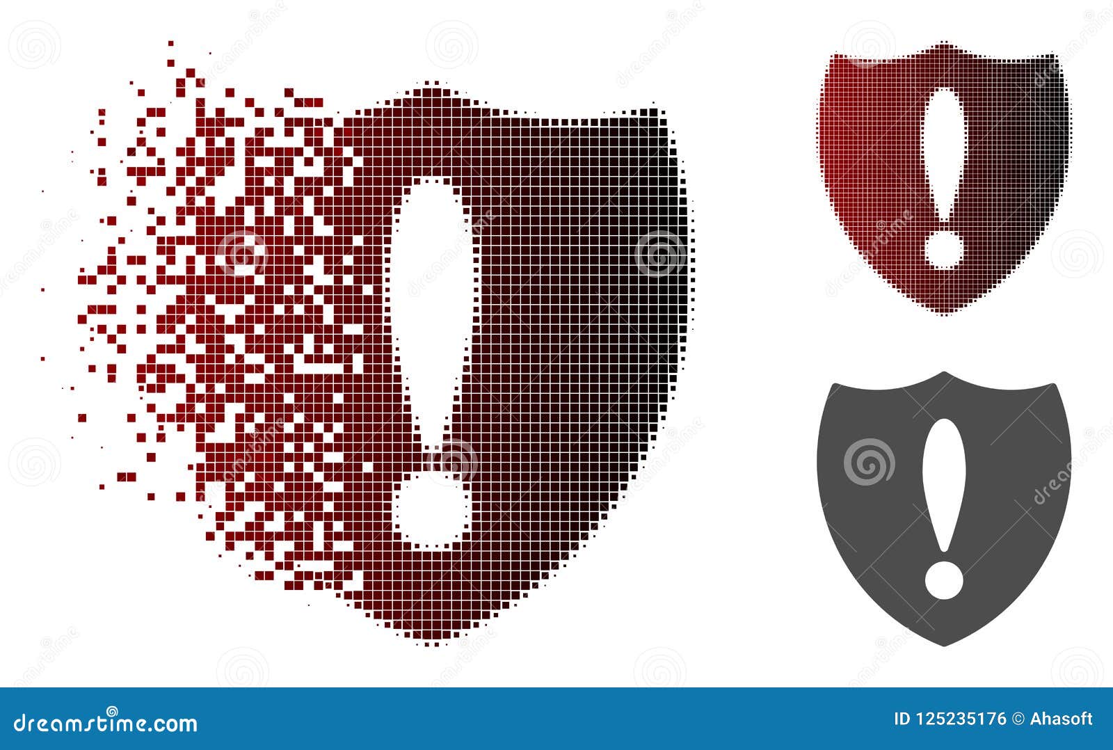 Fragmented Dot Halftone Shiled Problem Icon Stock Vector - Illustration ... Fragmented Dot Halftone Shiled Problem Icon Stock Vector - Illustration ...