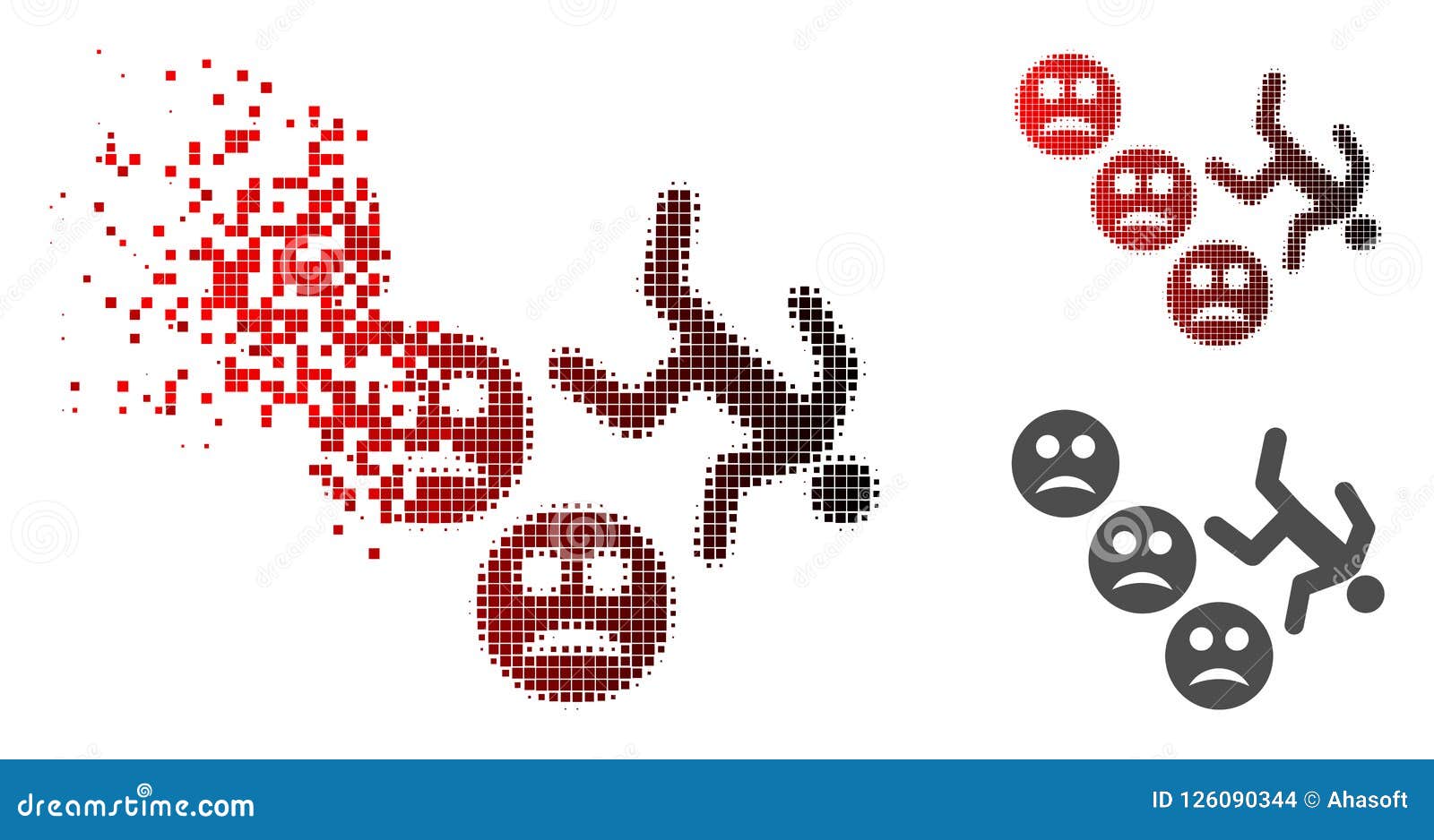 Fragmented Dotted Halftone Drop Down Sad User Icon Stock Vector ... Fragmented Dotted Halftone Drop Down Sad User Icon Stock Vector ...